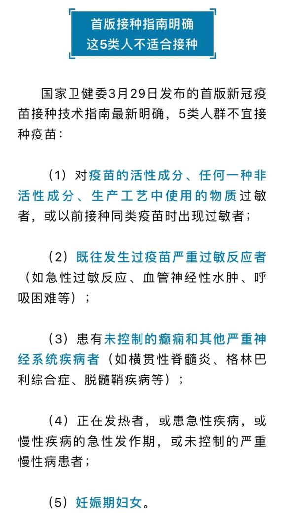 国家卫健委最新明确,这5类人不宜接种新冠疫苗!误读全解→澎湃号·政务澎湃新闻 The Paper