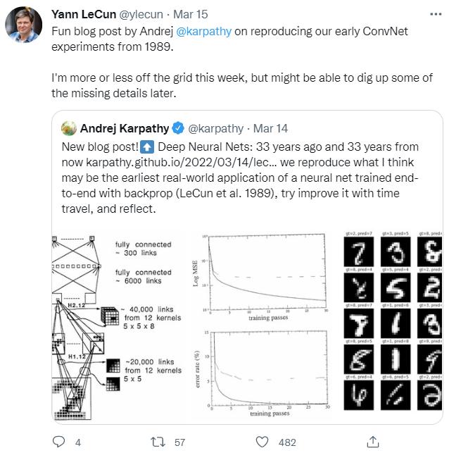 ICLR 2022为博客单独设置Track，Andrej Karpathy复现LeCun论文入选_澎湃号·湃客_澎湃新闻-The Paper