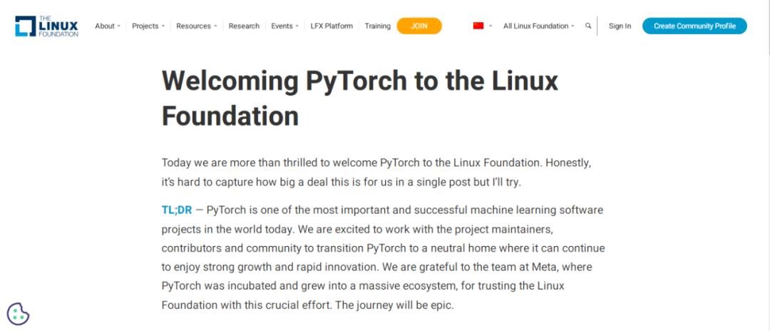PyTorch正式加入Linux基金会，Linux基金会多了一把“瑞士军刀”？