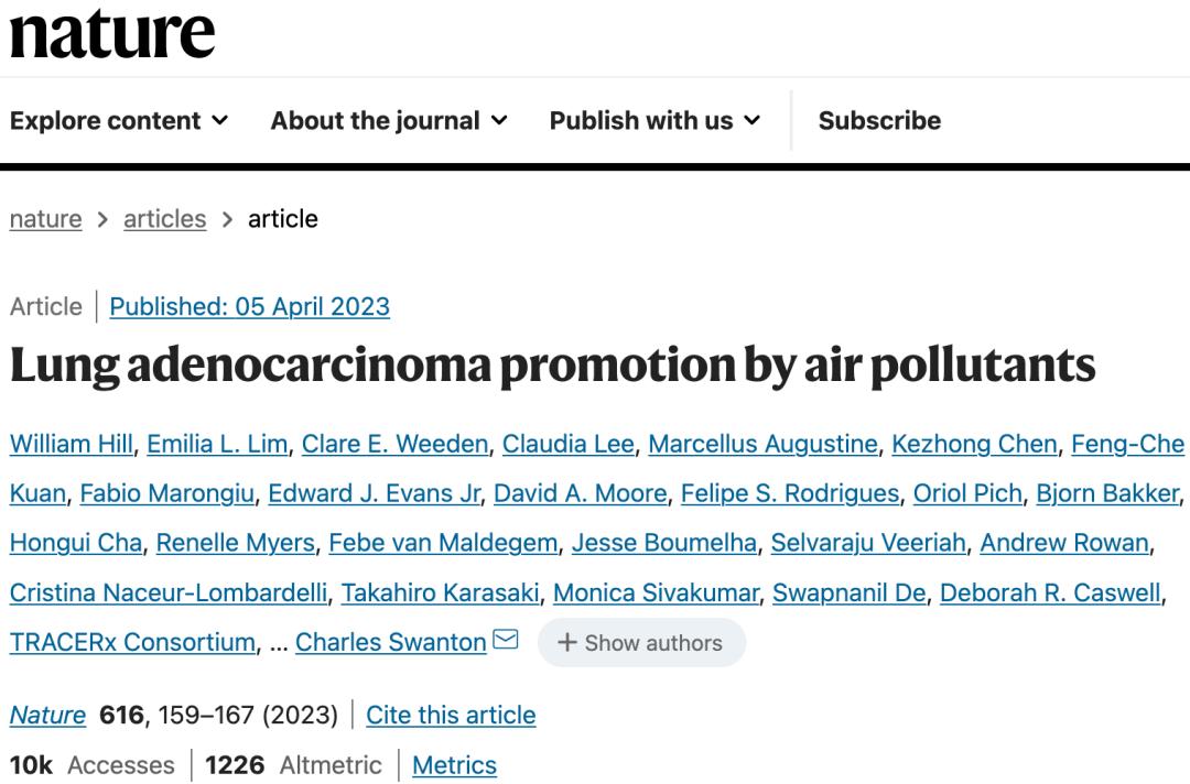 《自然》重磅：PM2.5唤醒肺癌种子_澎湃号·湃客_澎湃新闻-The Paper