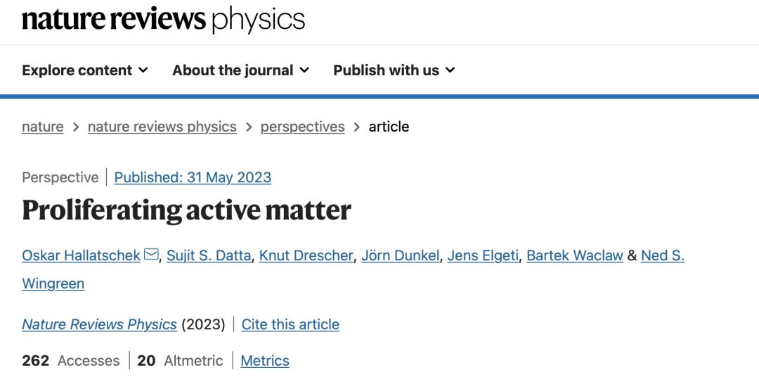 Nat.Rev.Phys.观点：活性物质物理学的新方向——增殖_澎湃号·湃客_澎湃新闻-The Paper