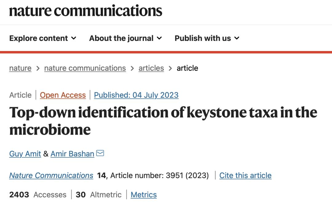 Nat. Commun. 速递：微生物群落中关键物种的自上而下识别_澎湃号·湃客_澎湃新闻-The Paper