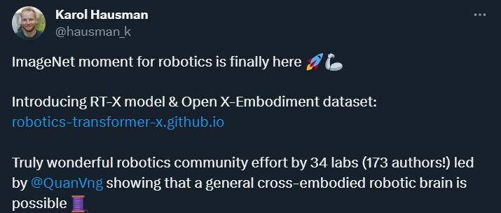 机器人研究迎来ImageNet时刻：一个数据集，让DeepMind具身智能大模型突飞猛进_澎湃号·湃客_澎湃新闻-The Paper