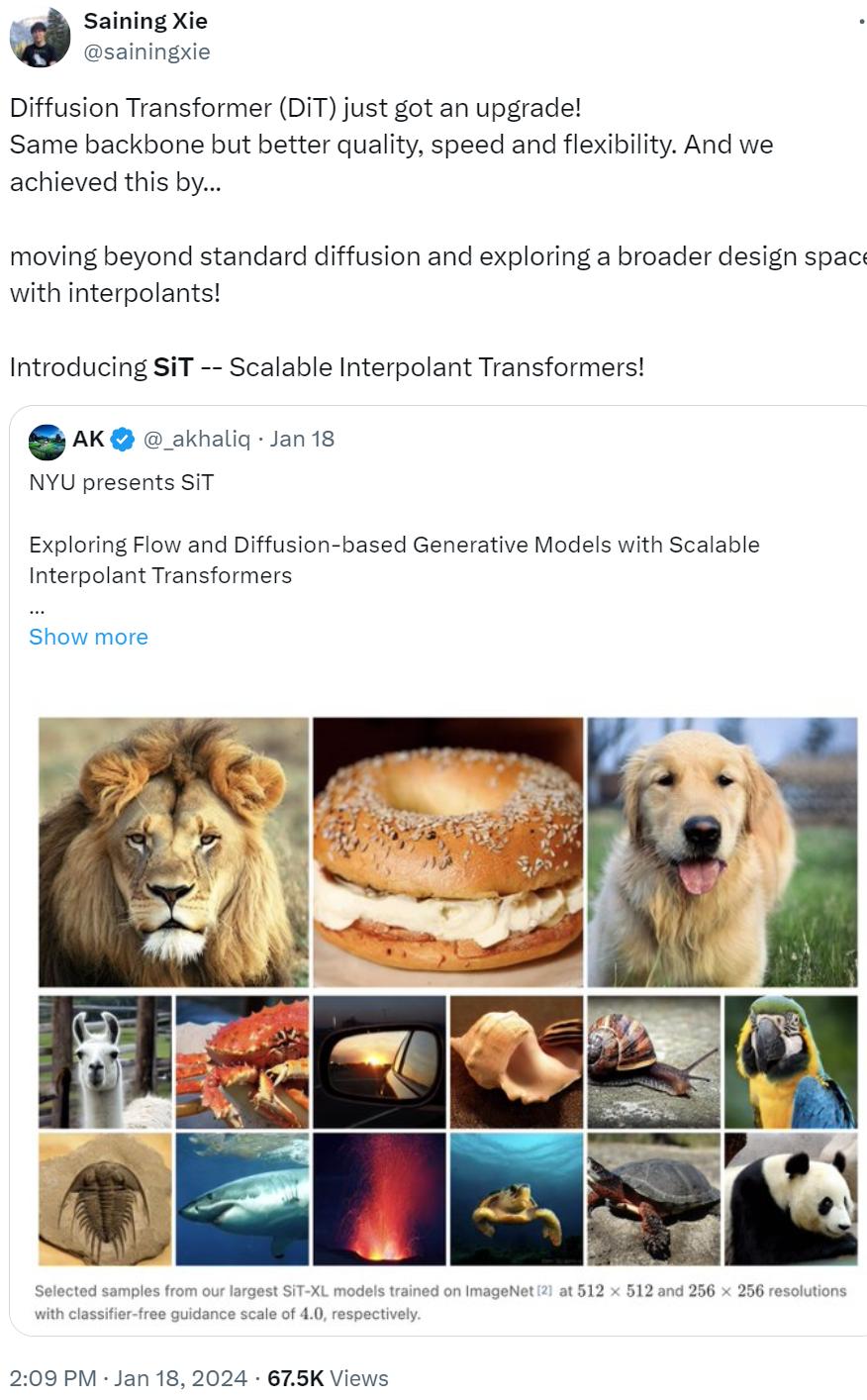 出圈的Sora带火DiT，连登GitHub热榜，已进化出新版本SiT_澎湃号·湃客_澎湃新闻-The Paper