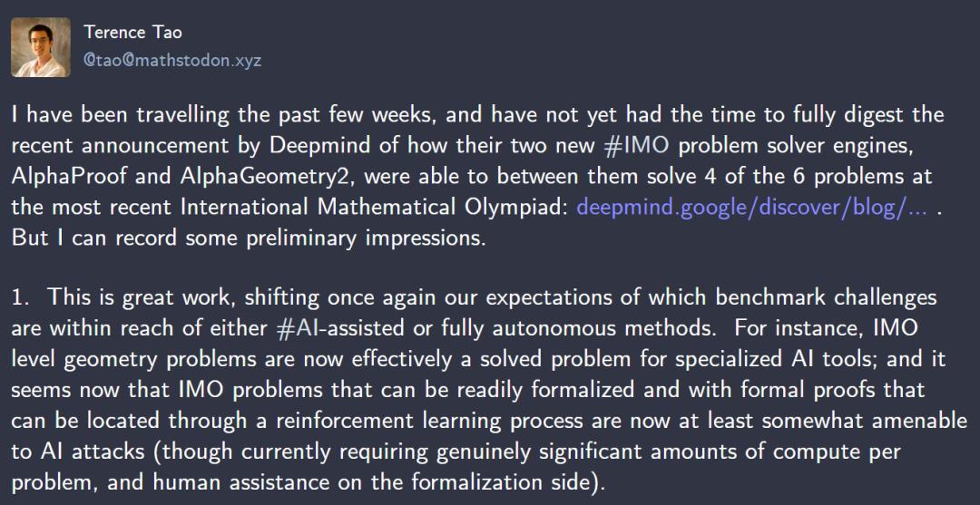 陶哲轩点评谷歌AlphaProof：AI在数学竞赛中展现“超凡智慧”_澎湃号·湃客_澎湃新闻-The Paper