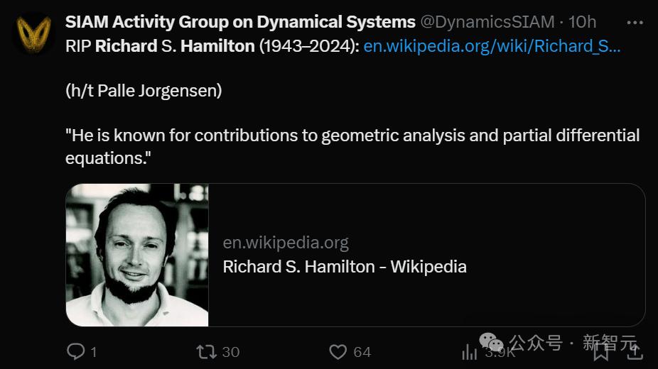 数学传奇“里奇流之父”逝世，享年81岁！助力证明庞加莱猜想，奠定几何学发展基础_澎湃号·湃客_澎湃新闻-The Paper