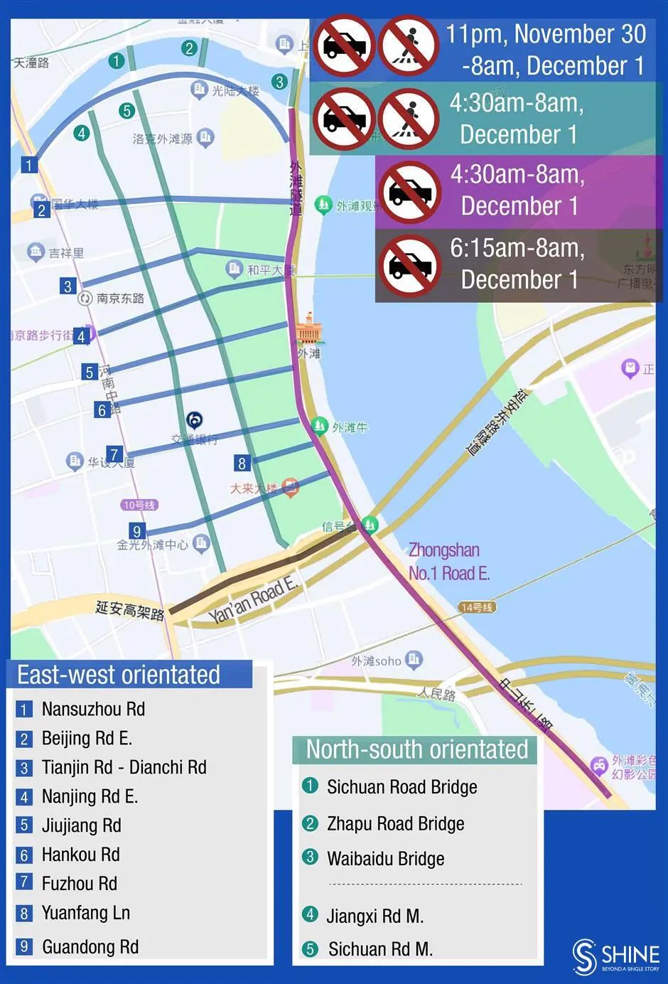 Road restrictions announced for Shanghai Marathon…