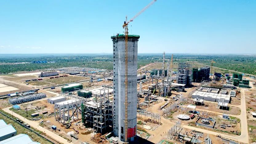 CNCEC NEWS | 东非首个现代化尿素项目造粒塔封顶_澎湃号·政务_澎湃新闻-The Paper