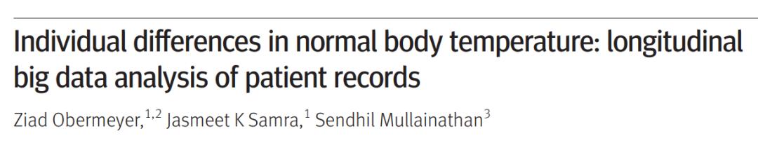 37℃正常体温将成历史，人类正在快速凉凉